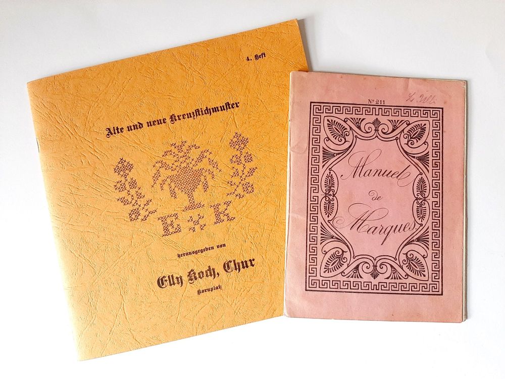 2 Hefte über Kreuzstichmuster ABC antik Sticken Vorlagen (Gebraucht) in ...