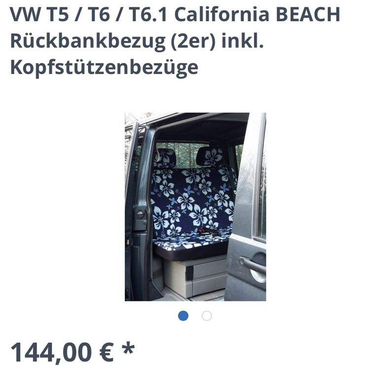 VW T6 California Beach Sitzbezüge von Apona Surf | Kaufen auf Ricardo