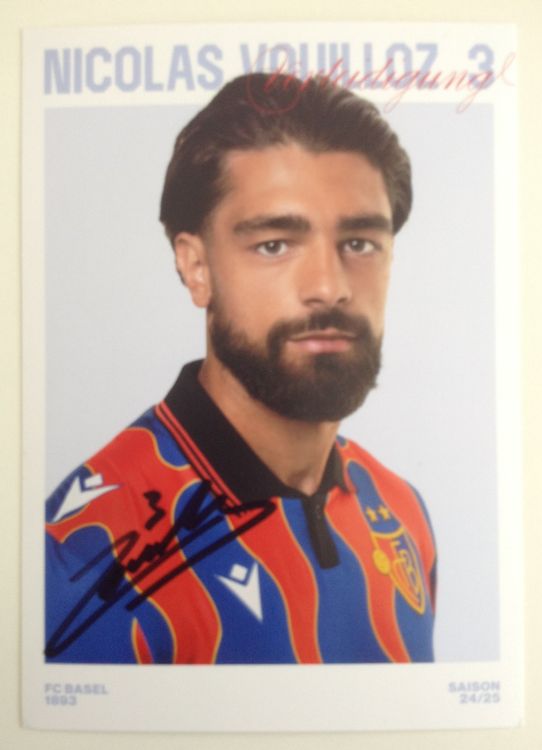 Signierte Autogramm- Sammlerkarte Nicolas Vouilloz FC Basel | Kaufen ...