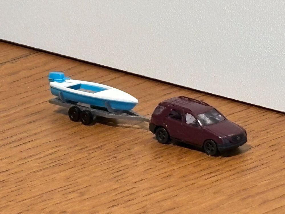 *F428: Mercedes ML 320 mit Boot, Hersteller Busch (Spur N) | Kaufen auf ...