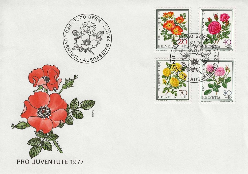 FDC - Pro Juventute 1977 - 28.11.77 (Neu (gemäss Beschreibung)) in rolle für CHF 0.7 – mit ...