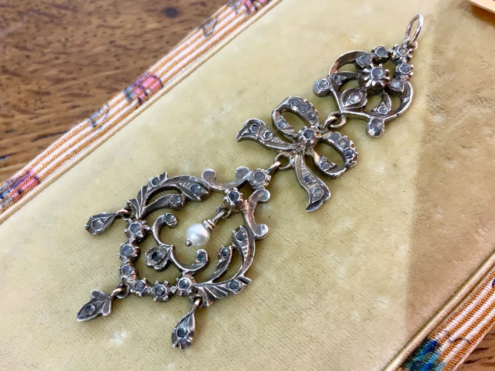 HISTORISCHER ANHÄNGER SILBER 875 DIAMANTROSEN,PERLE,19 JH (Gebraucht) in Biglen für CHF 216 ...