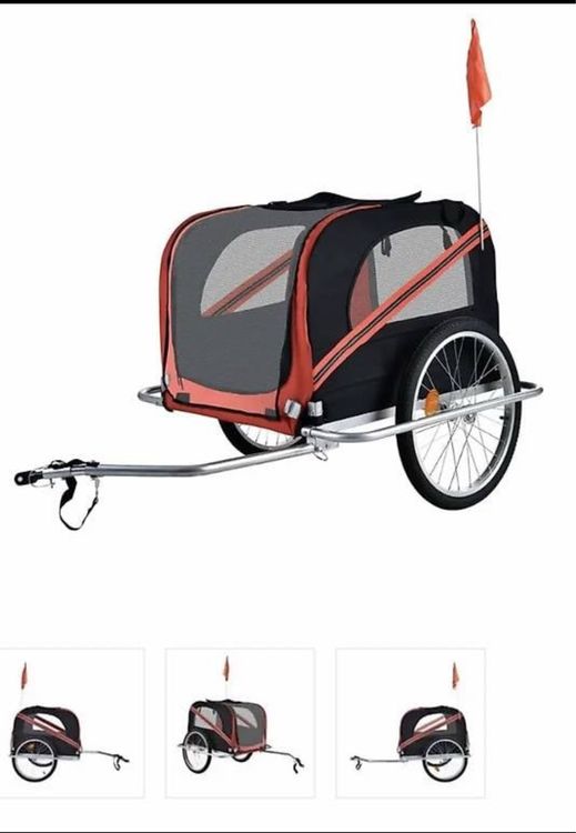 Veloanhänger / Hundeanhänger rot | Kaufen auf Ricardo