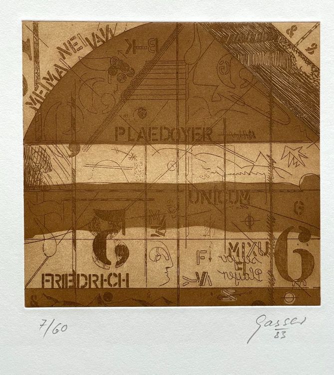 BRUNO GASSER RADIERUNG AQUATINTA SIGNIERT NUMMERIERT (Gebraucht) in Gersau für CHF 29 – mit ...