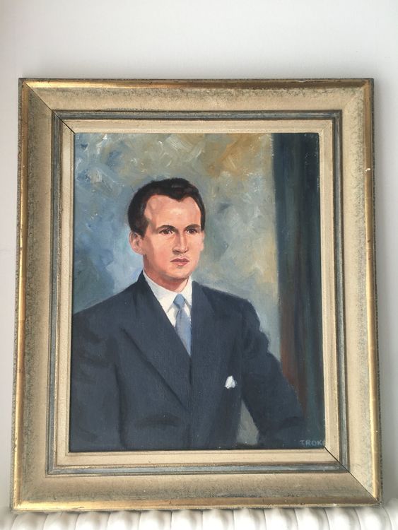 Magische Portret Oel Bild bemalt und Signiert T.Roke (Gebraucht) in ...