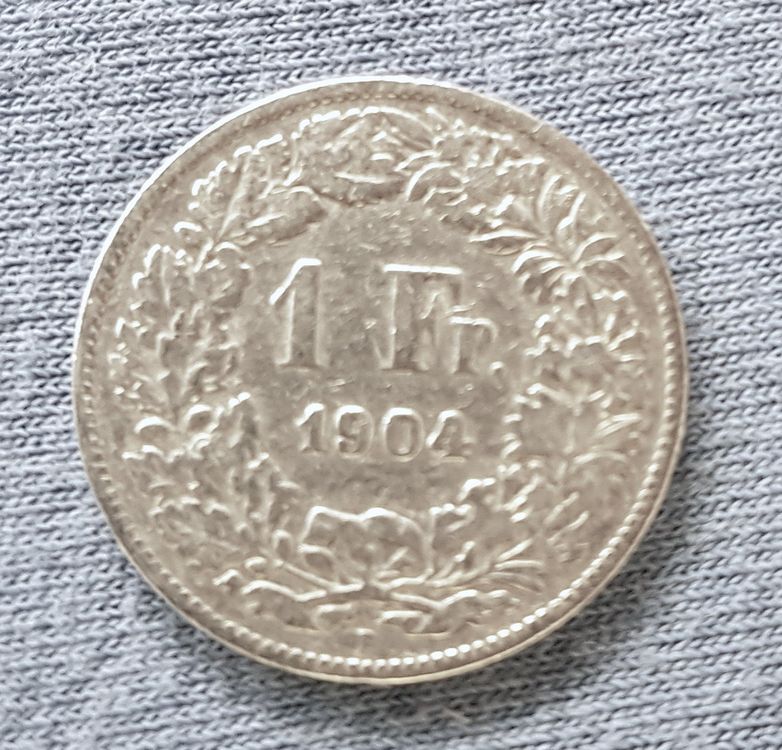 1 Franken 1904 uralte rare Silbermünze ab nur 1 Franken !! | Kaufen auf Ricardo