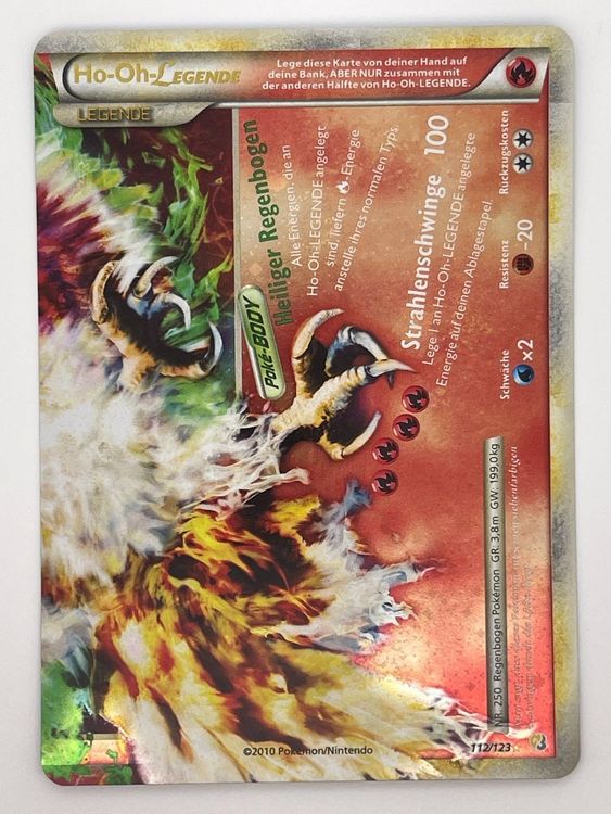 Ho-Oh Legende 112/123 Ultra Rare Heart Gold Soul Silver (Neu (gemäss ...