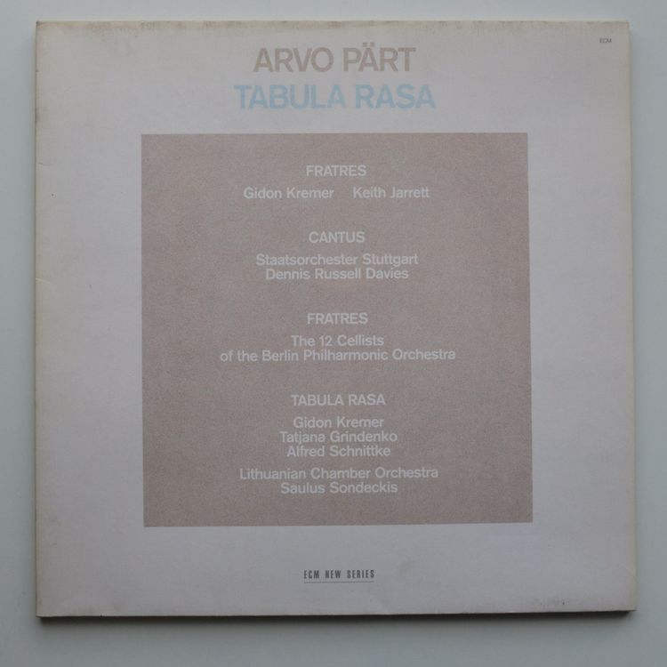 Arvo Pärt / Tabula Rasa | Kaufen auf Ricardo