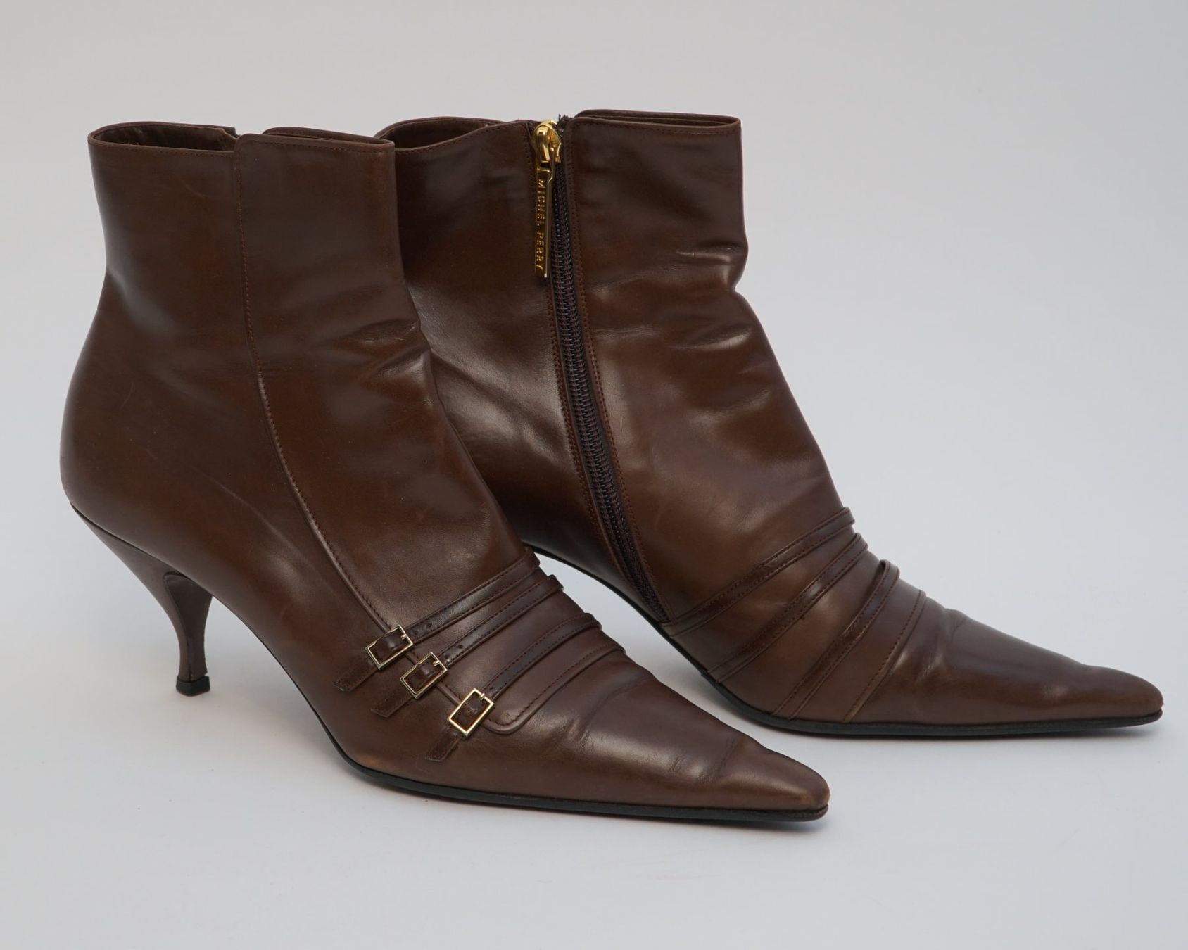 Bottines femme Michel Perry en cuir brun (D'occasion) à Bogis-Bossey ...