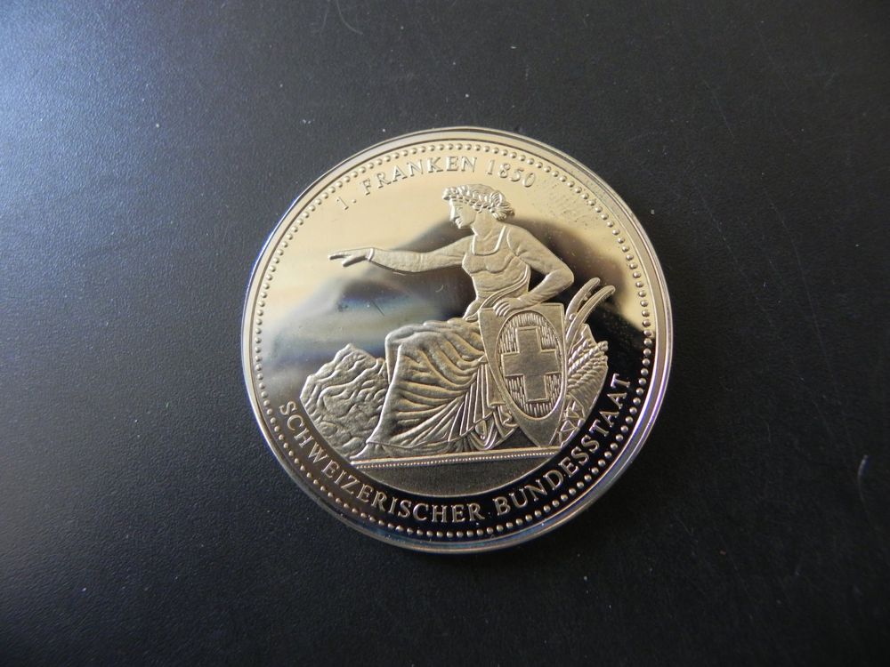 Medaille 150 Jahre Schweizer Franken 1850 - 2000 (Gebraucht) in Biel/Bienne für CHF 1 – mit ...