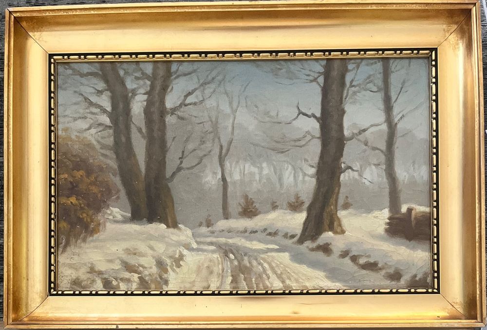 Antike Winterlandschaft Gemälde | Kaufen auf Ricardo