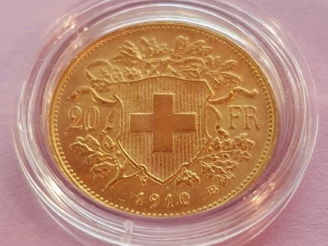Goldvreneli 20 Franken 1910 B (Gebraucht) in Sissach für CHF 348 – mit Lieferung auf Ricardo kaufen