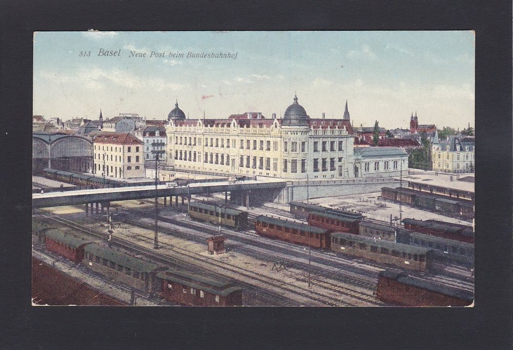 BASEL - Bahnhof, neue Post, 1910 | Kaufen auf Ricardo