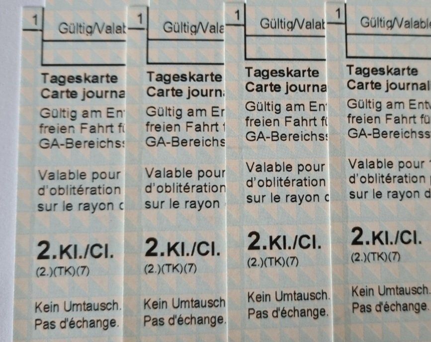 Tageskarte (n) SBB CFF FFS GA AG (Neu (gemäss Beschreibung)) in Marbach ...