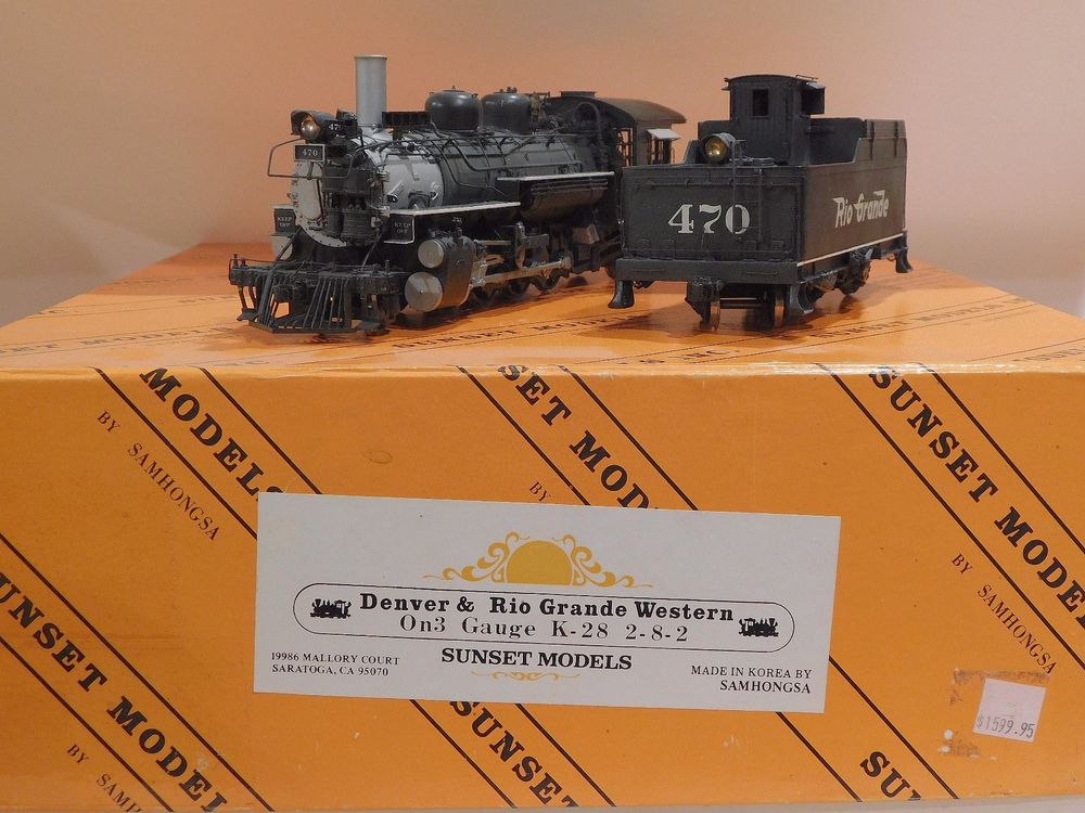 D&RGW K28 Schmalspur-Dampflok On3 von Sunset - Messingmodell | Kaufen auf Ricardo