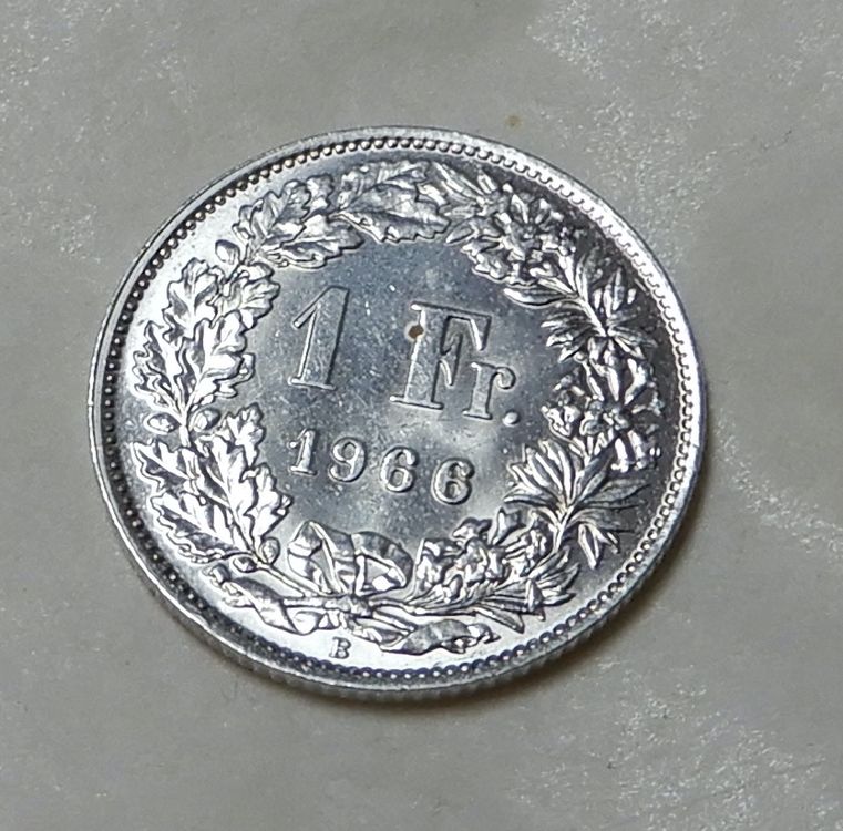 Silber Münze, 1966 , 1 Franken | Kaufen auf Ricardo