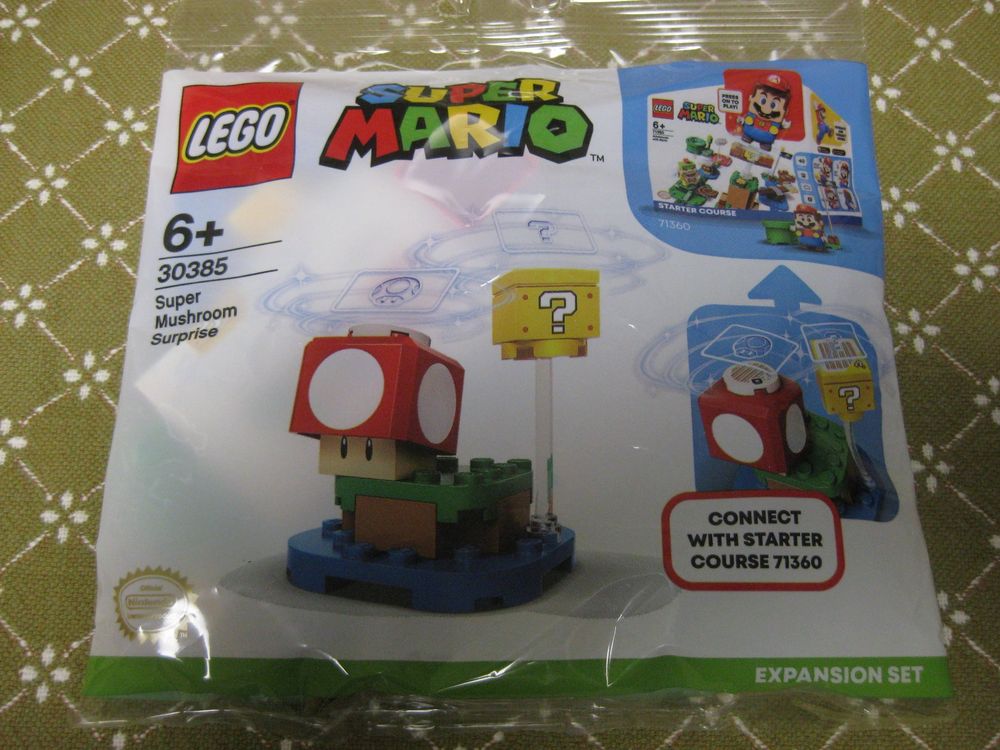 LEGO SUPER MARIO 30385 Polybag Tüte (Superpilz) Erweiterung (Neu und ...