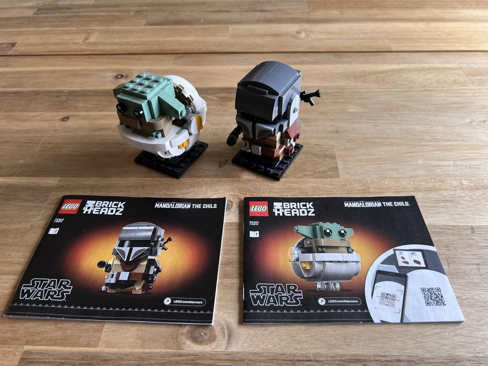 75317 - 2 Lego Star Wars BrickHeadz Mandalorian & Grogu (Gebraucht) in ...