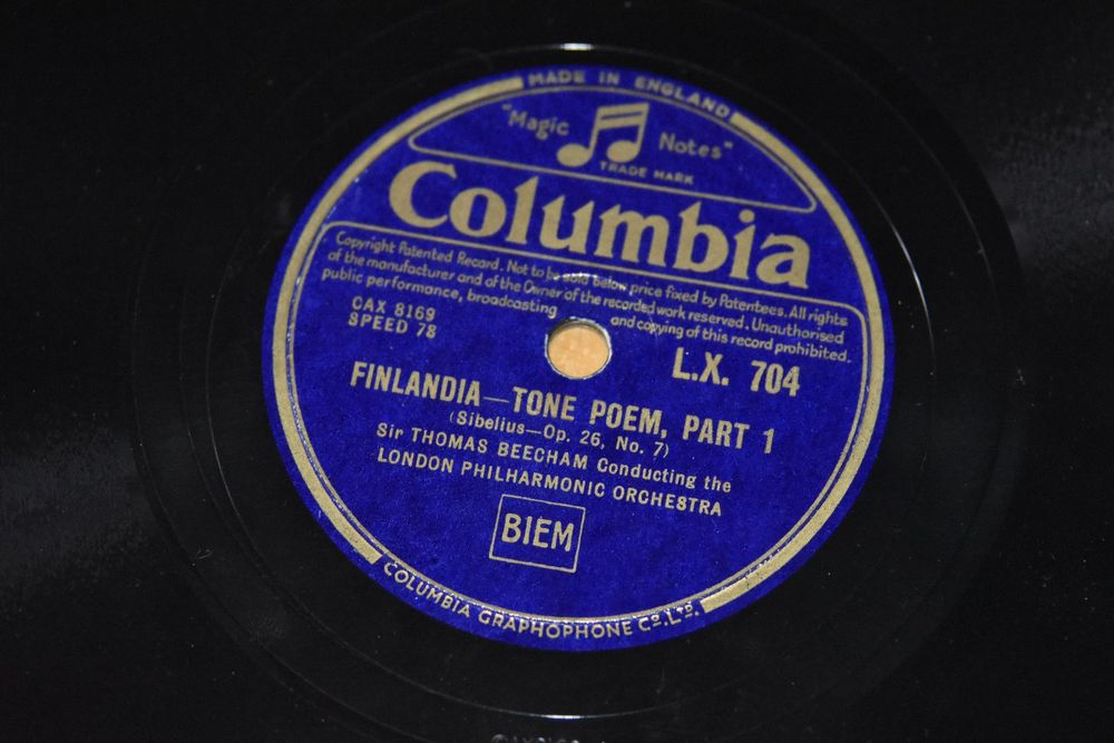 Sibelius - Finlandia, Tone Poem (78 rpm) (Gebraucht) in Belmont-sur ...