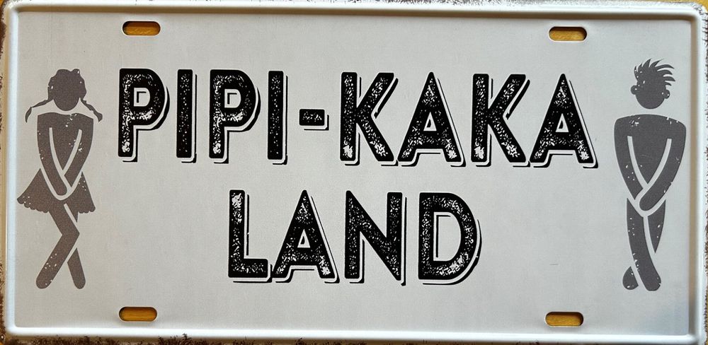 Blechschild Pipi Kaka Land Toilette Pippi Langstrumpf Taka (Neu und ...
