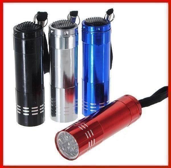 50 stück Taschenlampe mit 9 LED aus ALUMINIUM (Neu und originalverpackt ...