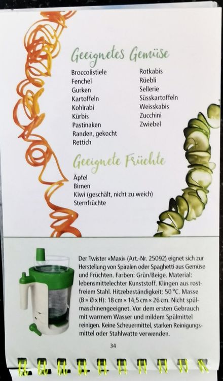 Gemuse Spaghetti Spiralschneider Rezept