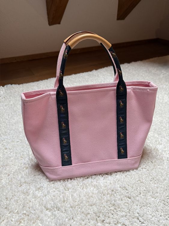 Ralph Lauren Canvas Shopper rosa Leder Henkel (Gebraucht) in Hinwil für ...