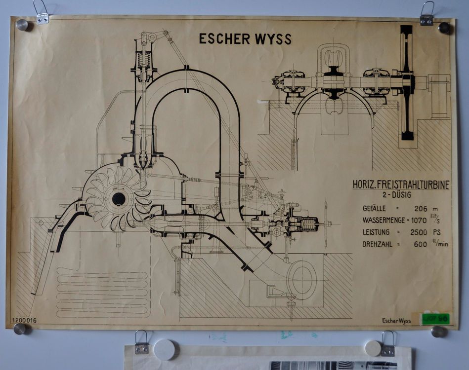 Poster Escher Wyss Zürich Freistrahlturbine | Kaufen auf Ricardo