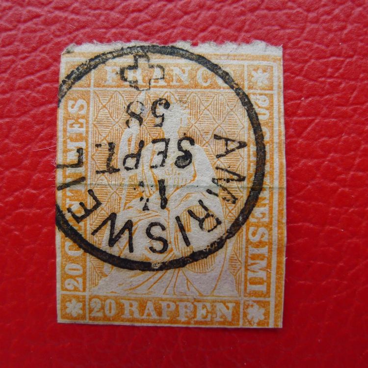 Strubel: 25F (25B1mm) von AMRISWEIL: 14.SEPT.1858, Kat 370.- | Kaufen auf Ricardo