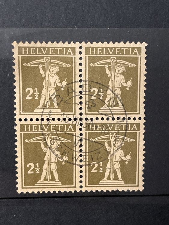 Briefmarken Tellknabe 4er Block, gestempelt | Kaufen auf Ricardo