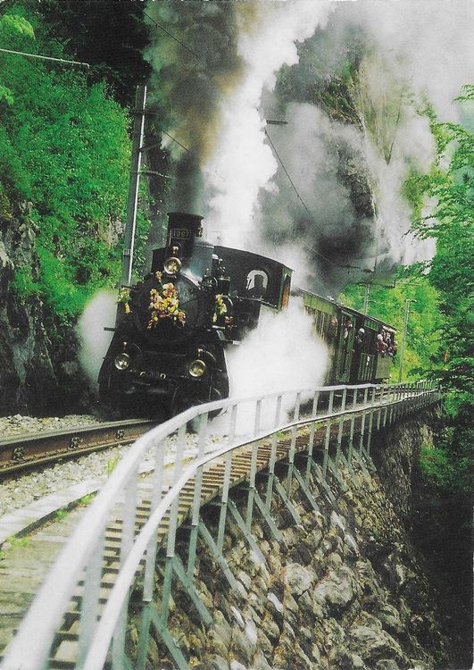 Dampfzug am Brünig Lok HG 3/3 1067 Baujahr 1910 | Kaufen auf Ricardo