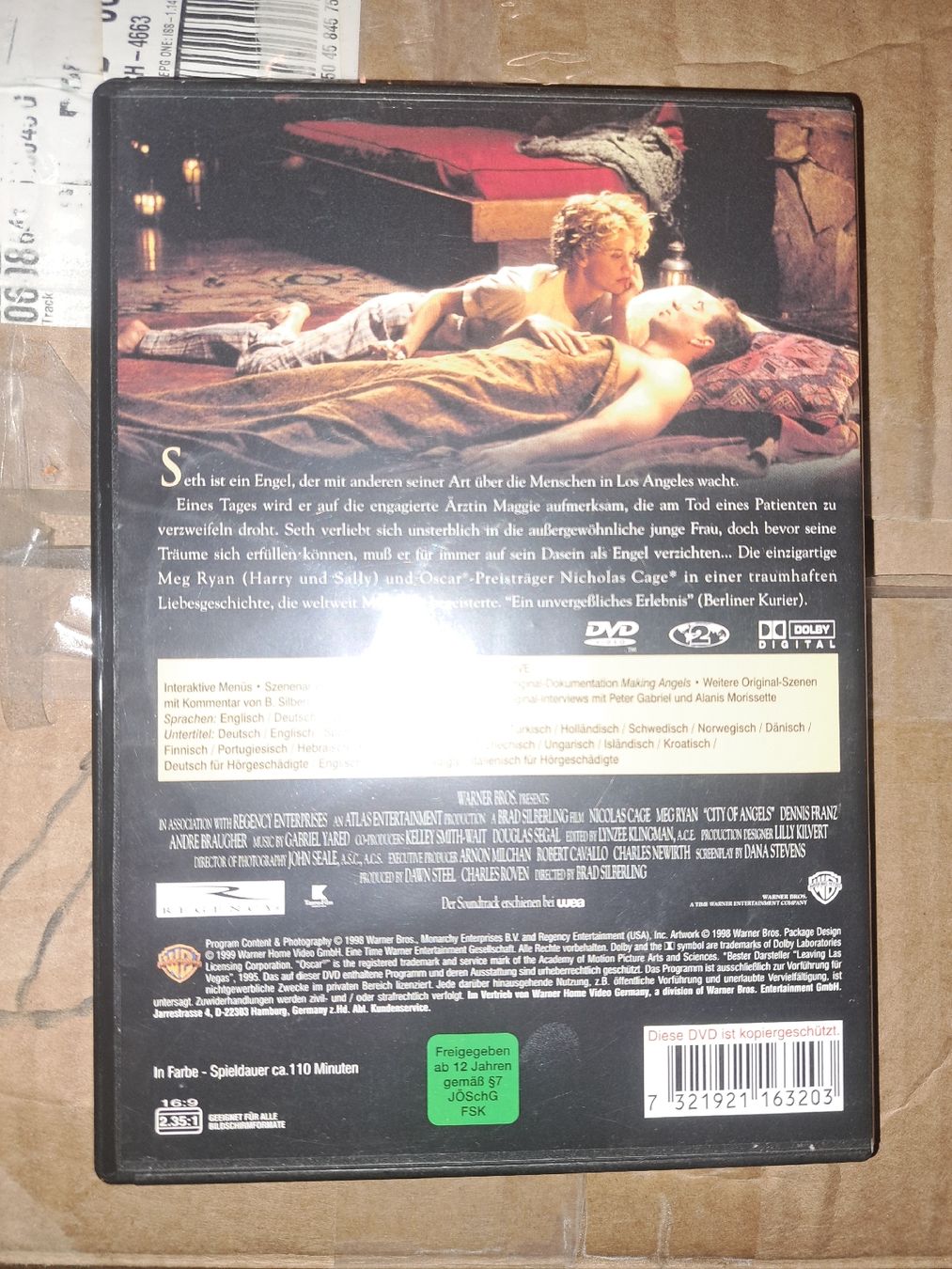 DVD Stadt der Engel mit Nicolas Cage & Meg Ryan – Top! (Gebraucht) in ...