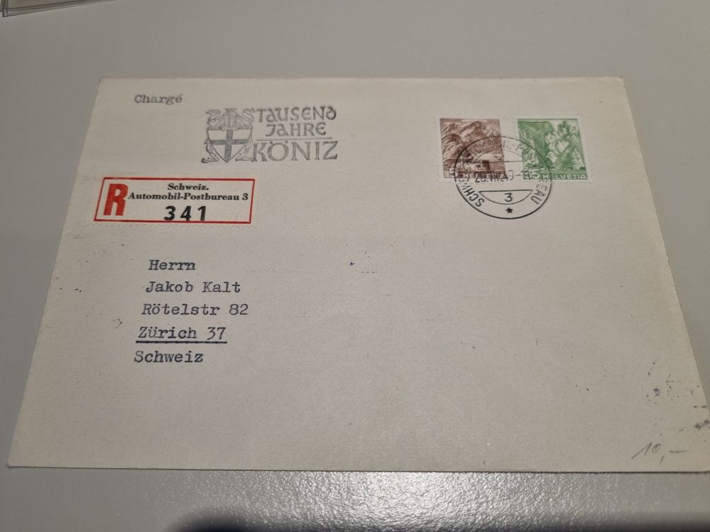 1949 Brief 1000 Jahre Köniz (Gebraucht) in Arni AG für CHF 3 – mit Lieferung auf Ricardo kaufen