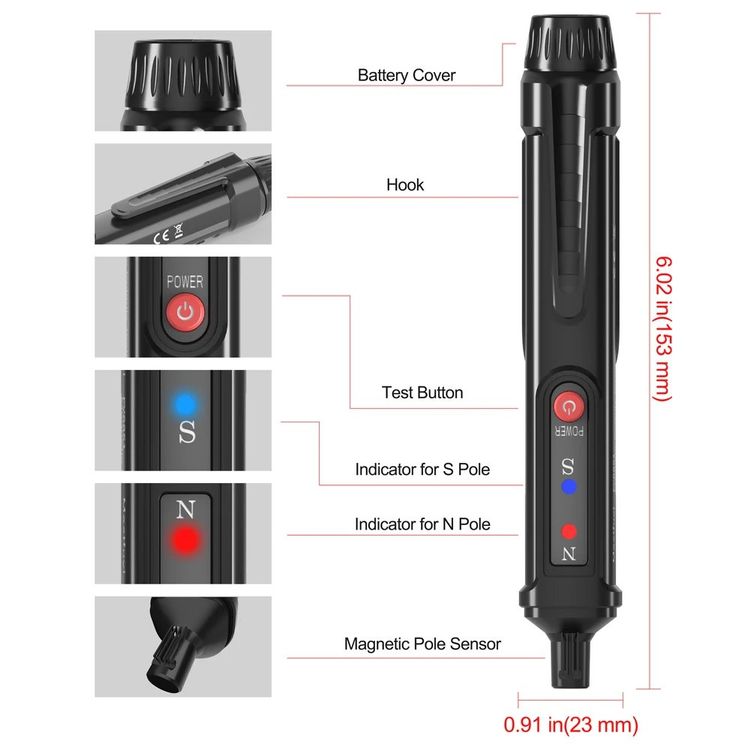 NEU Magnetpolprüfer N-S/ Testeur de Polarité Magnétique (Neu und ...