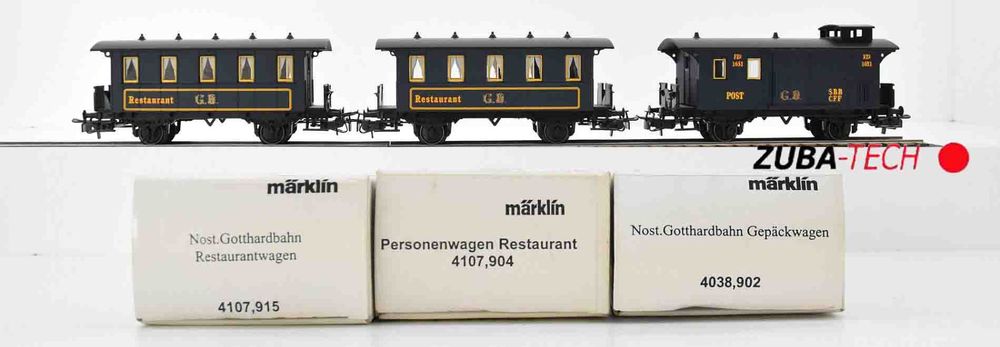 Märklin 4x Plattformwagen Gotthardbahn H0 WS mit OVP (Gebraucht) in St. Gallen für CHF 98 – mit ...