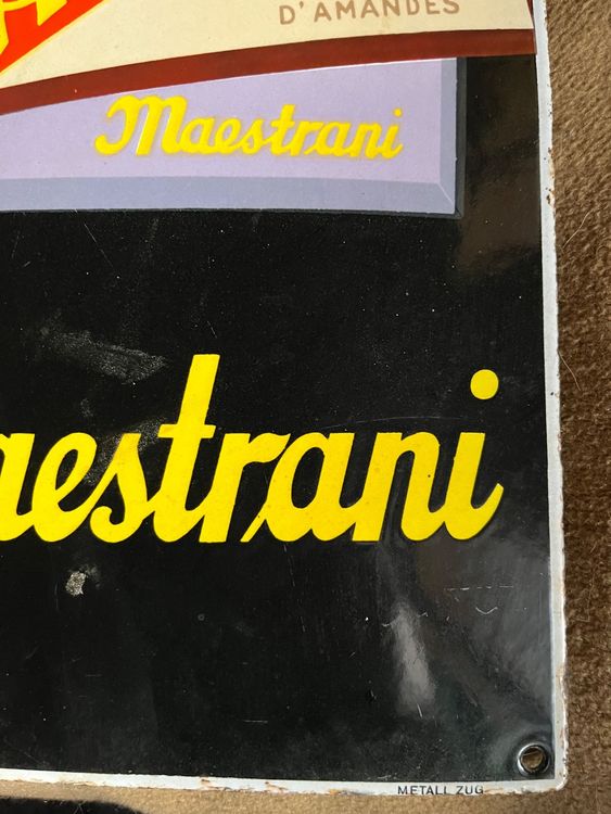 maestrani emailschild, atlas um 1940, 50/25 | Kaufen auf Ricardo