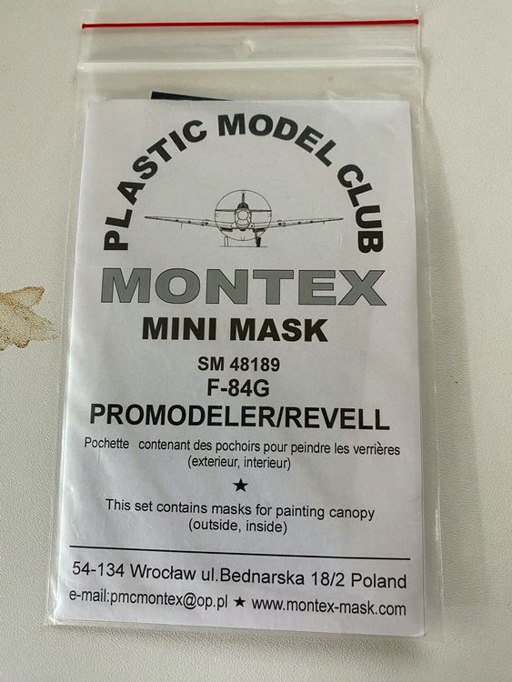 1/48 F-84G THUNDERJET MINI MASK SET FOR REVELL/PROMODELLER (Gebraucht ...