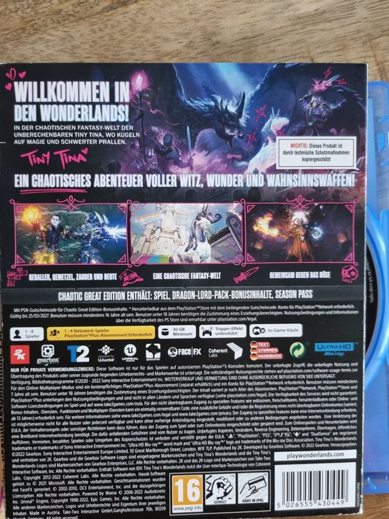 Tiny Tinas Wonderlands Chaotic Great Edition PS5 (Neu (gemäss ...