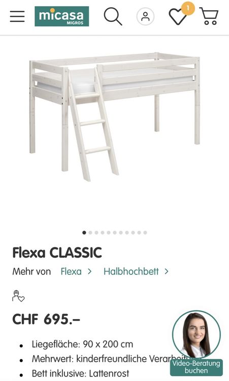 Micasa Flexa CLASSIC Halbhochbett (Gebraucht) in Zürich für CHF 12 – nur Abholung auf Ricardo kaufen