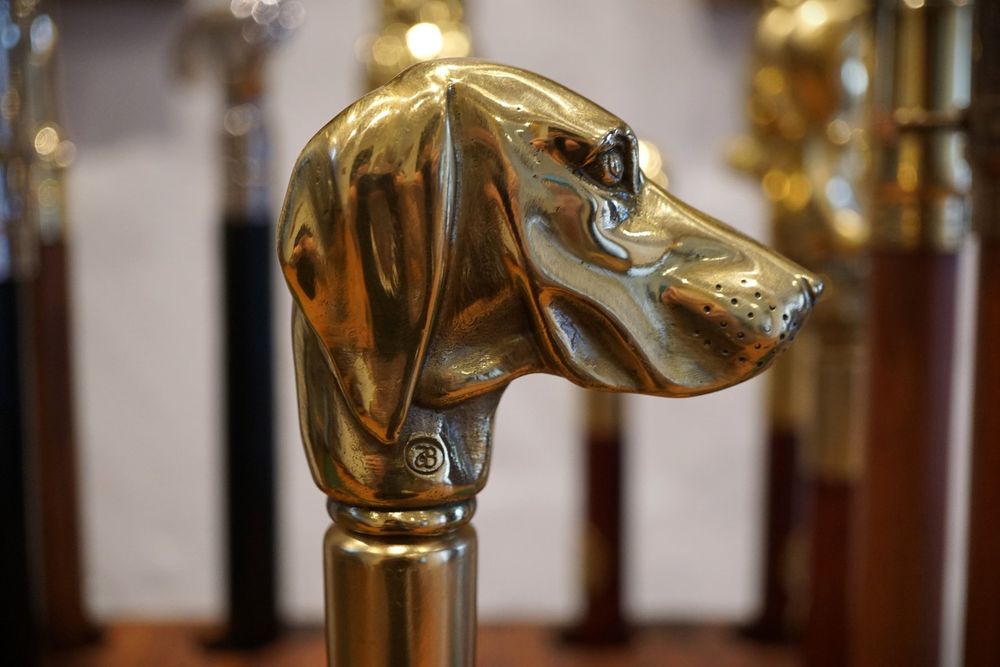IMPOSANTER GEHSTOCK JAGDHUND AUS BRONZE SKULPTUR FIGUR (Gebraucht) in Vettweiß für CHF 312 – mit ...