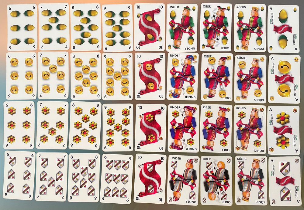 Jasskarten Jass Plus AGMÜLLER Deutsch-Schweizer 2000 3D (Gebraucht) in ...