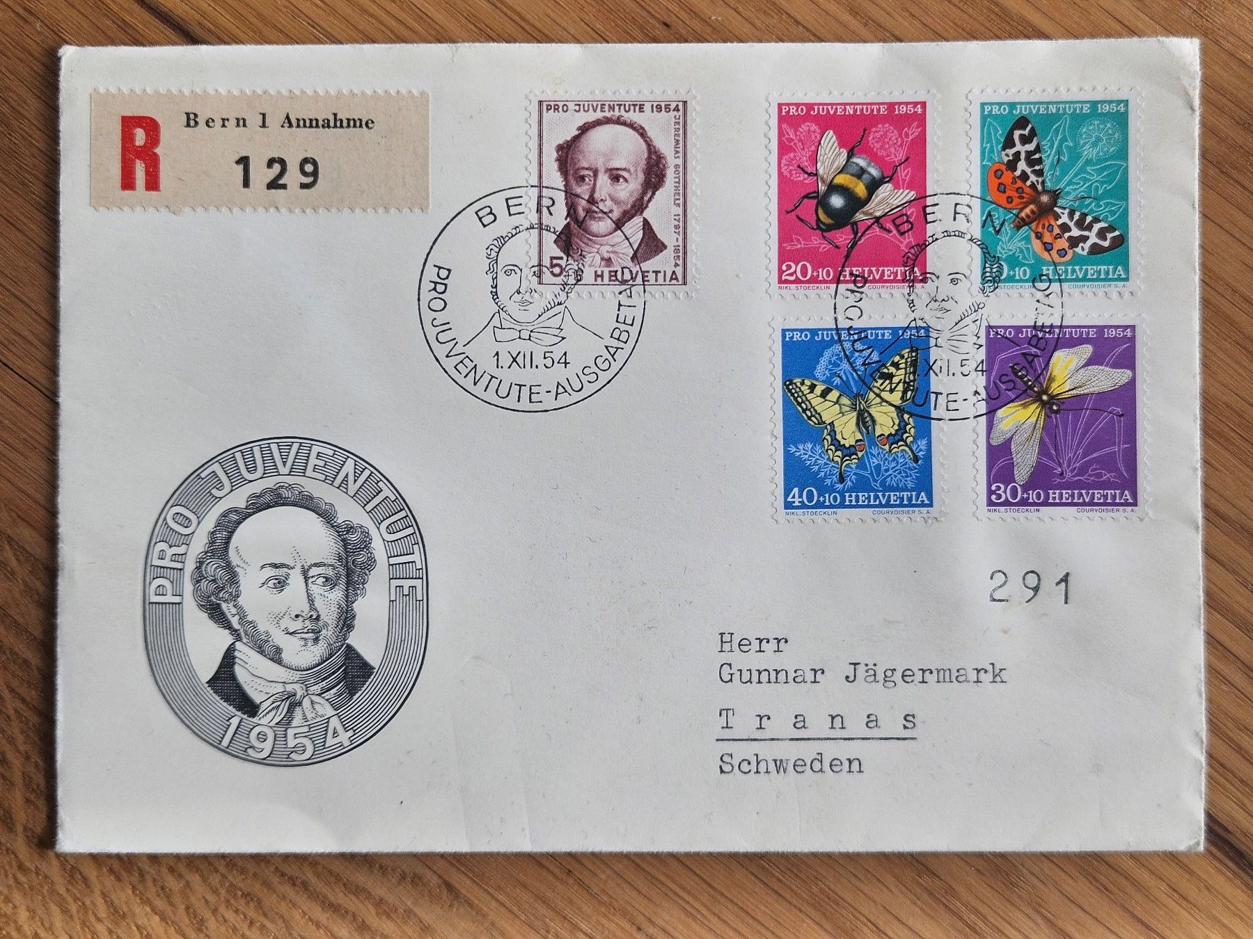 FDC PJ 1954 (Kat 60.--) ab nur 5.-- (Gebraucht) in Buttikon SZ für CHF 5 – mit Lieferung auf ...