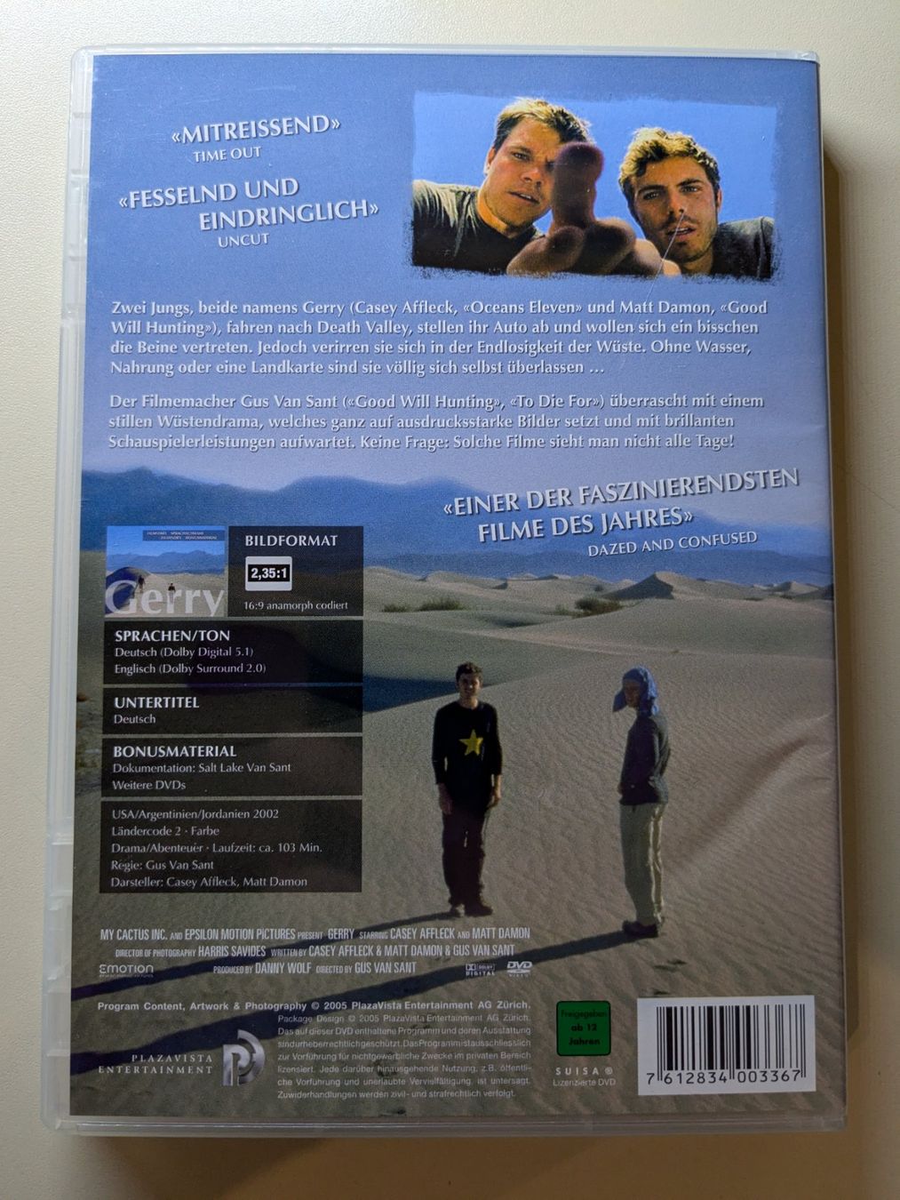 "Gerry" von Gus Van Sant & mit Matt Damon [DVD] (Gebraucht) in Port für ...