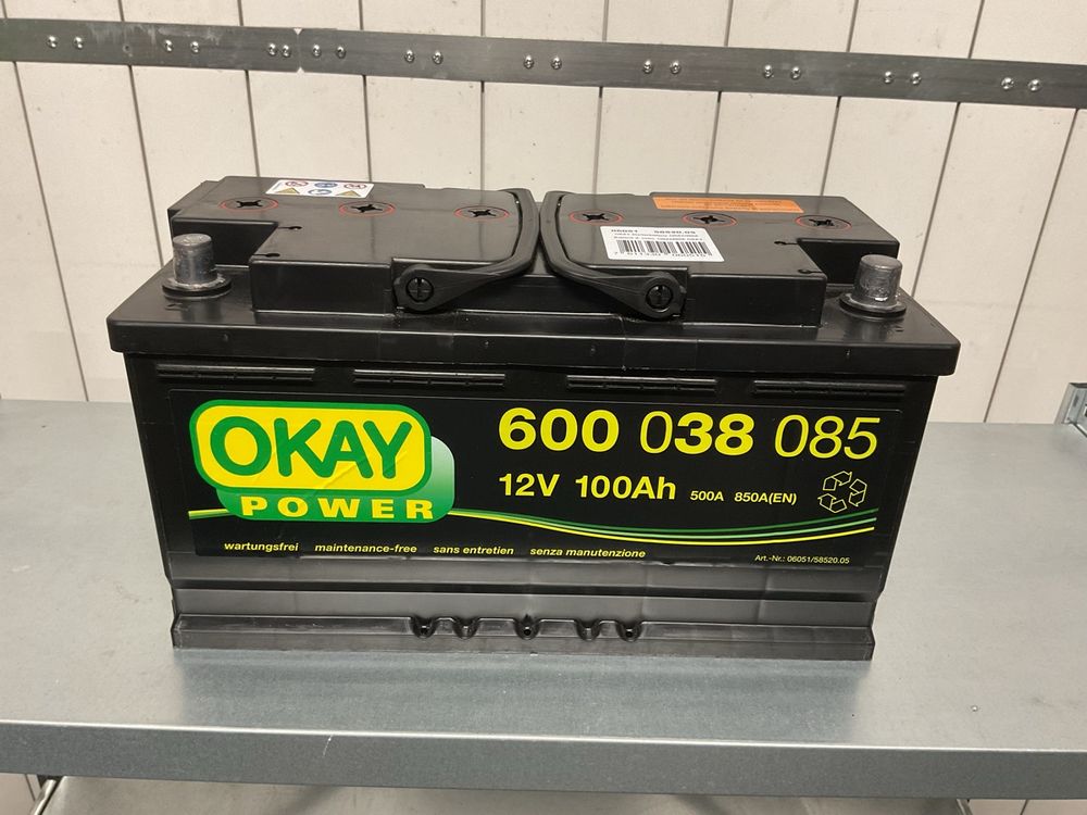 Okay Power Autobatterie 12V 100Ah - sehr guter Zustand! (Gebraucht) in Domat-Ems für CHF 9 – nur ...