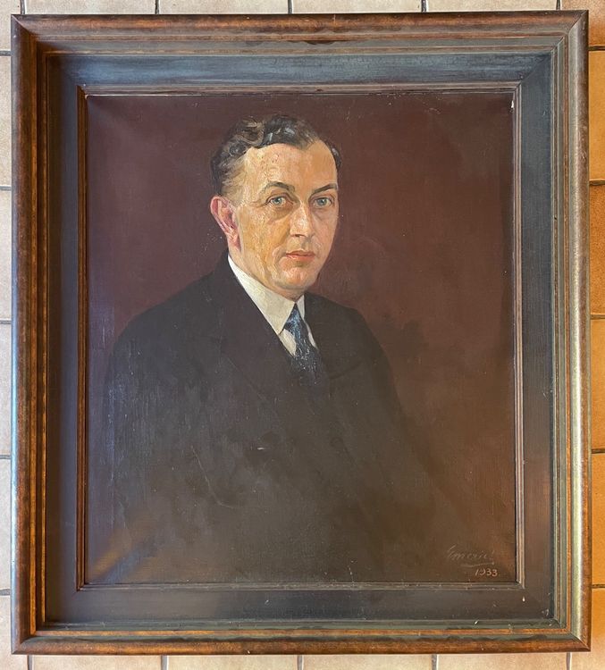 Edwin EMERICH, portrait, hst, sdbd, 1933, 72x64 cm | Kaufen auf Ricardo