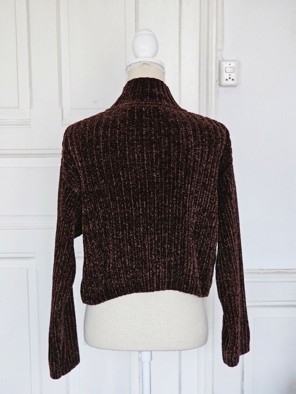Kuscheliger Chenille Crop Pullover Braun H&M Gr. S (Gebraucht) in Ried ...
