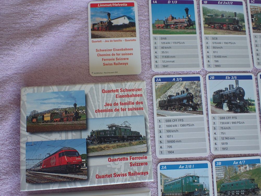 Geschichte der Schweizer Eisenbahnen Quartett mit 68 Karten | Kaufen auf Ricardo
