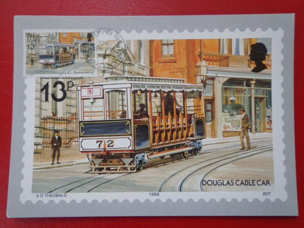 Maximumkarte MK 1988 Isle of Man RAILWAYS & TRAMWAYS (Neu (gemäss Beschreibung)) in Le Locle für ...