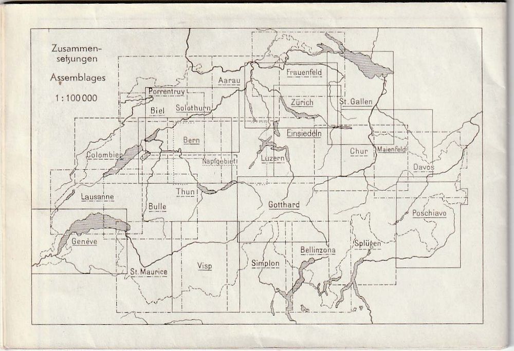 Alte Topographische Karte der Schweiz, Solothurn 1:100000 (Gebraucht ...