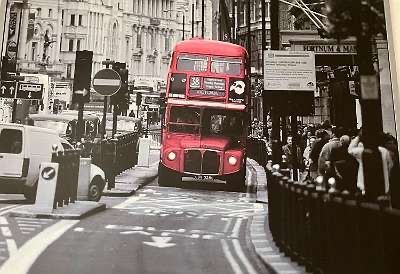 Wandbild London mit rotem Bus (Gebraucht) in Zürich für CHF 1 – nur Abholung auf Ricardo kaufen